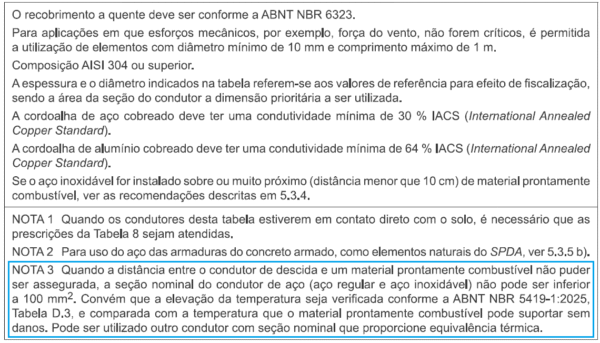 MUDANÇAS NOS MATERIAIS PARA CAPTAÇÃO E DESCIDA DO PDA NA NBR-5419-3/ ...